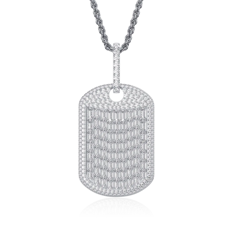 Custom Iced Out Dog Tag Pendant - Hip Hop Jewelry - APORRO