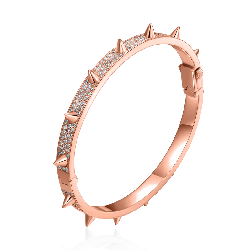 Moissanite Spike Bangle Bracelet - 7mm - APORRO