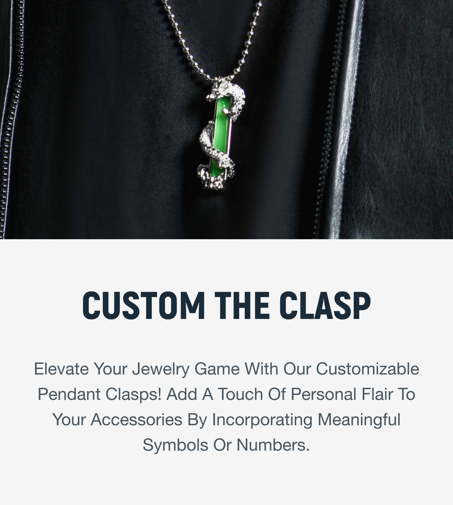 WONG Ⅱ Iced Out Jade Column Pendant - Urban Jewelry - APORRO