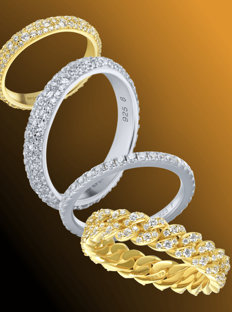 Iced Vitraux Vintage Rose Window Cross Ring – APORRO