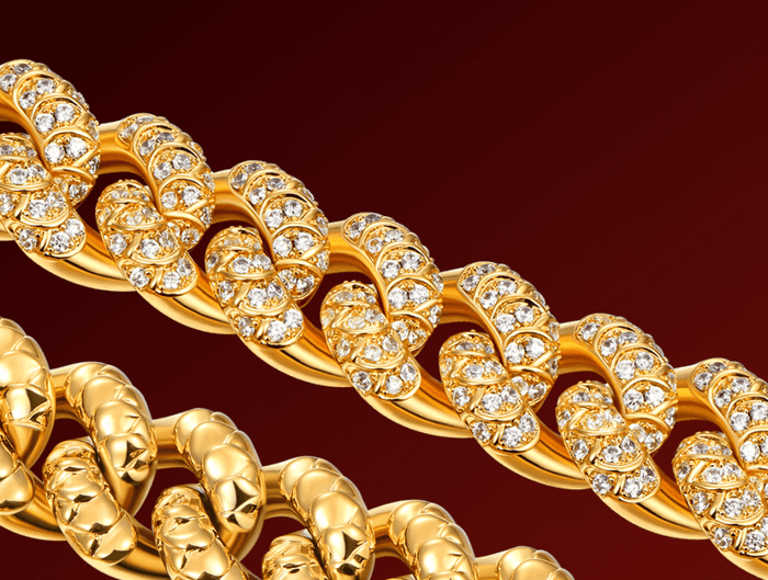 15mm Diamond Gold WONG Double Dragon Cuban Chain - Jewelry For Men – APORRO