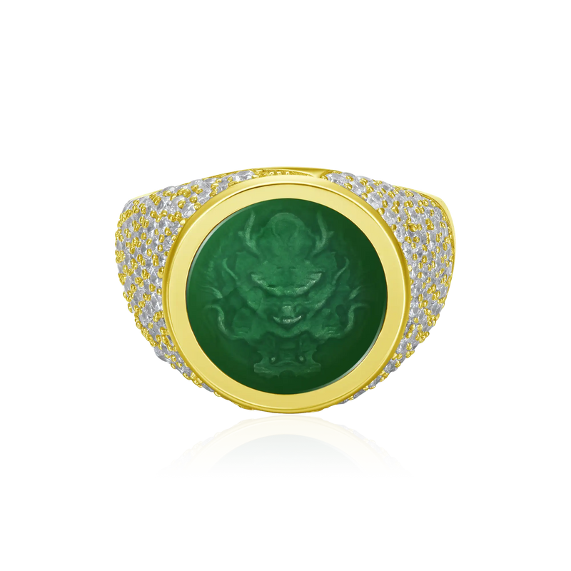 WONG Ⅱ Ridge Iced Out Signet Ring - Urban Jewelry - APORRO