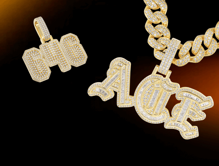 Custom Double Layers Gothic Font Pendant – APORRO