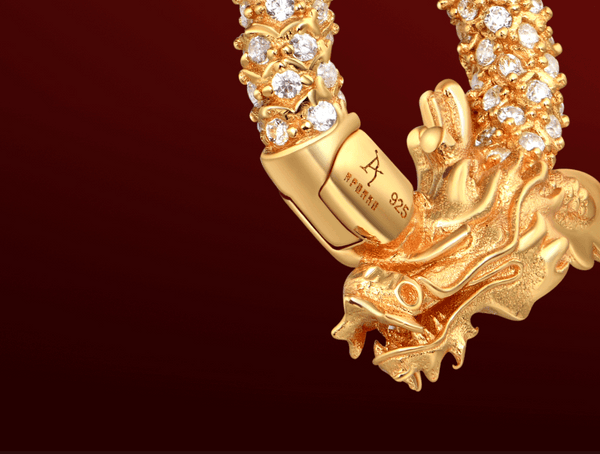 5mm WONG Didmond Gold Adjustable Double Dragon Tennis Chain - Stylish ...