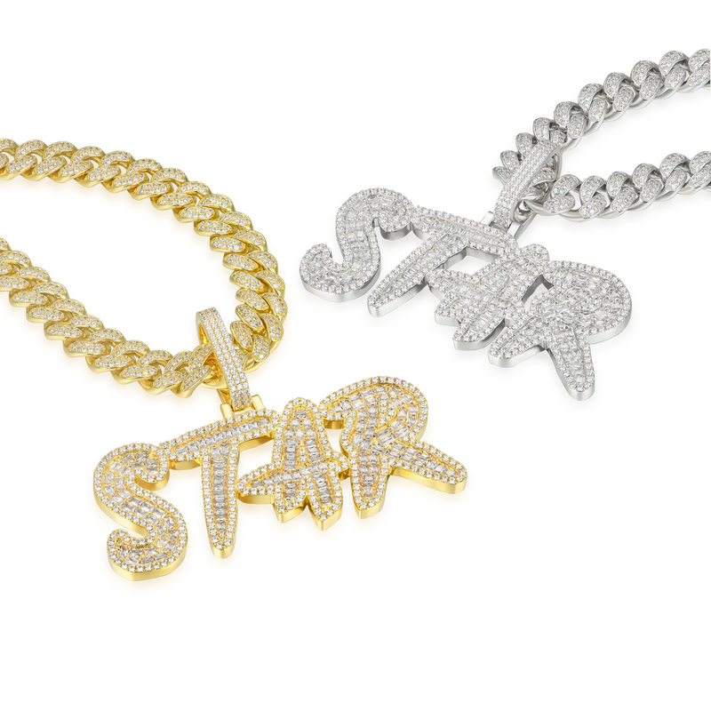 Custom Emerald Cut Coke Boys Font Pendant - APORRO