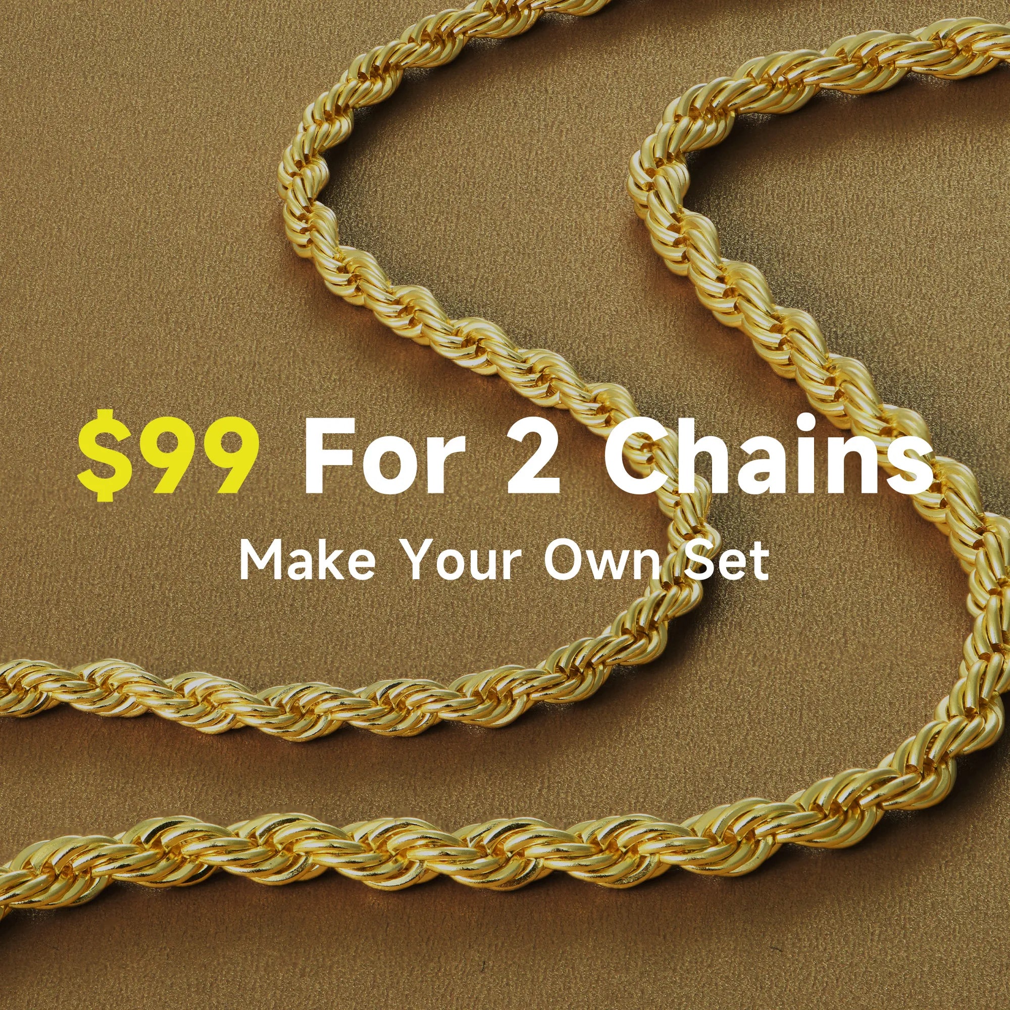$99 For Two 14K Gold Chains - Men's Jewelry | Urban Jewelry – APORRO