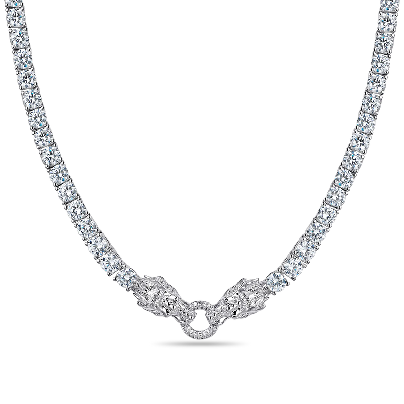 WONG Adjustable Double Dragon Tennis Choker Chain - APORRO