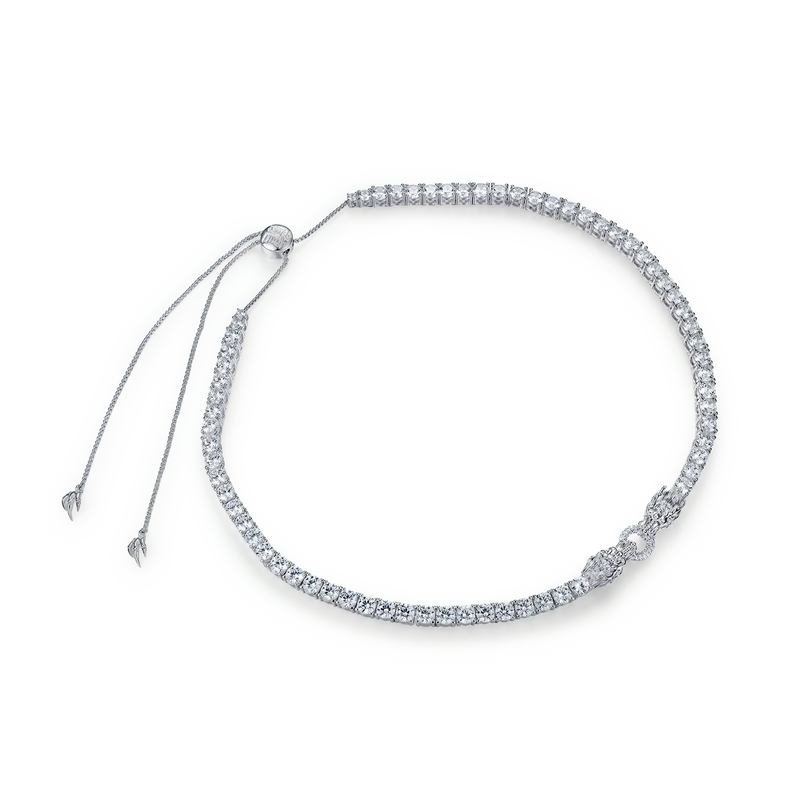 WONG Adjustable Double Dragon Tennis Choker Chain - APORRO