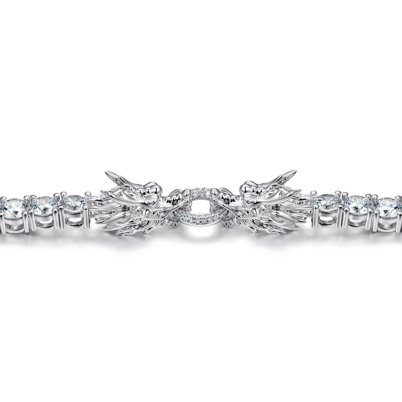 WONG Adjustable Double Dragon Tennis Choker Chain - APORRO