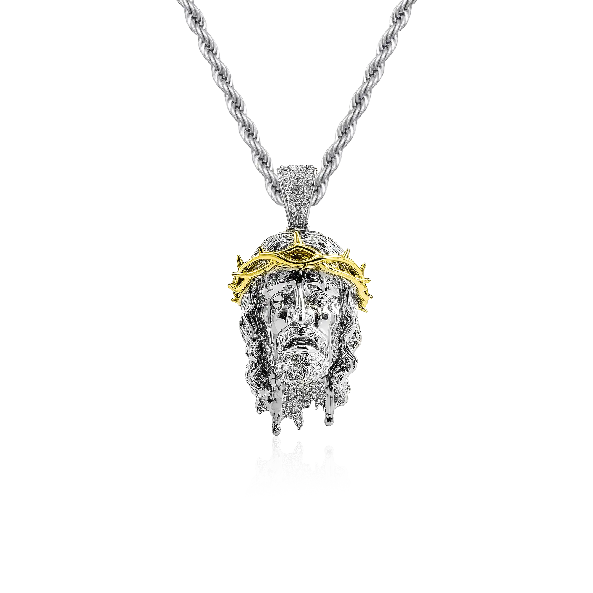Drip Messiah - Thorns Gold Jesus Pendant | Jewelry For Mens – APORRO
