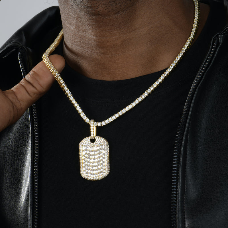 Custom Iced Out Dog Tag Pendant - Hip Hop Jewelry - APORRO