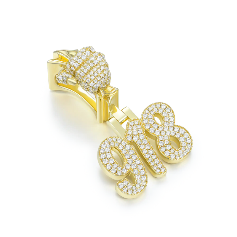 Custom Romantic Font Letter/Number Pendant - Fine Jewelry - APORRO